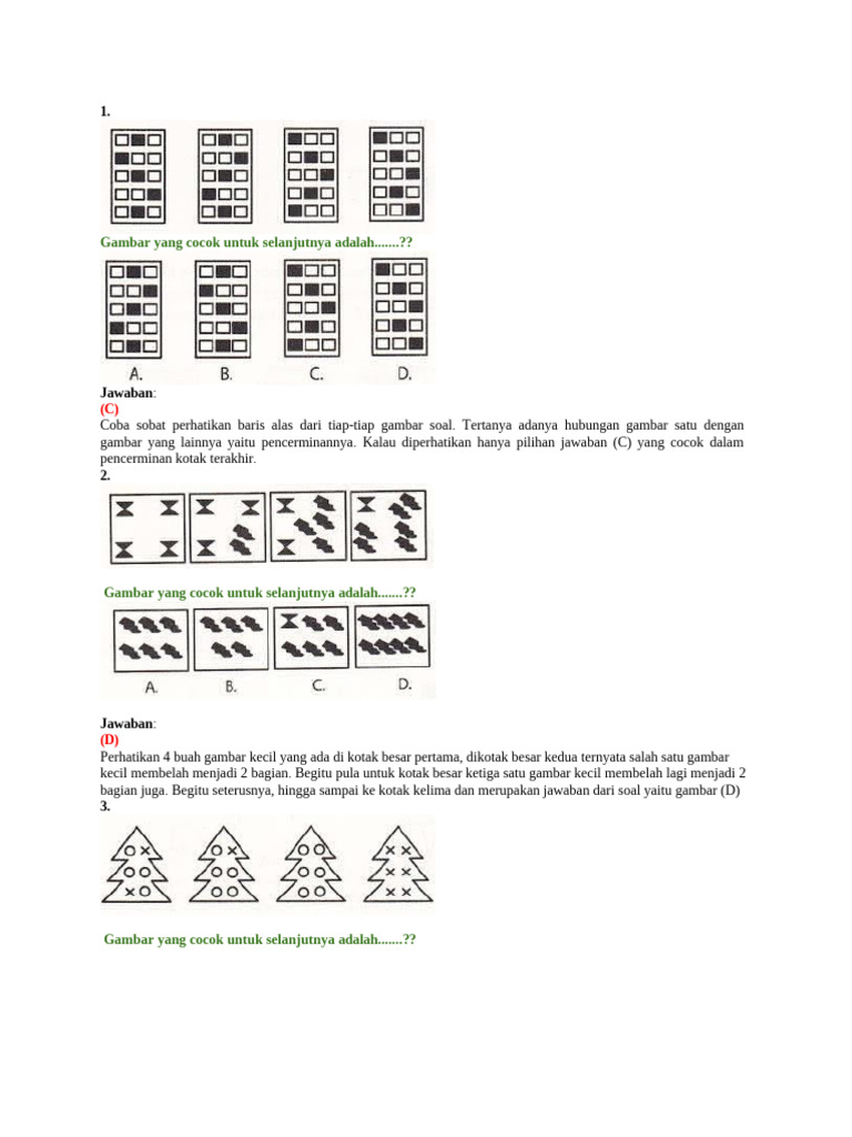 Contoh Soal Psikotes | PDF