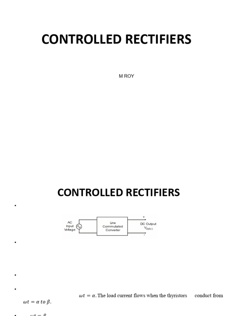 Controlled Rectifiers | PDF | Rectifier | Direct Current