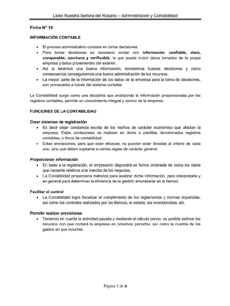 Ficha Ndeg 10 - Funciones de La Contabilidad - Libros de Comercio ...
