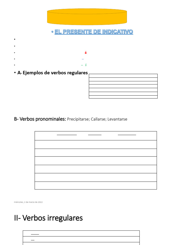 Presente de Indicativo - 1-1 | PDF