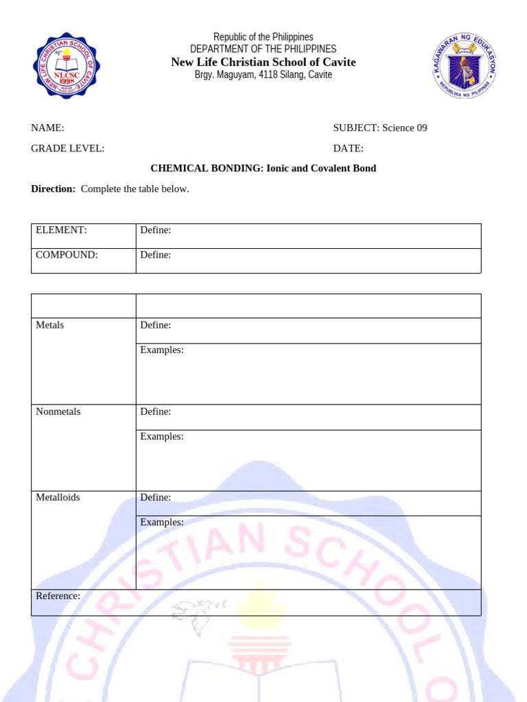 Ionic and Covalent Bonding | PDF
