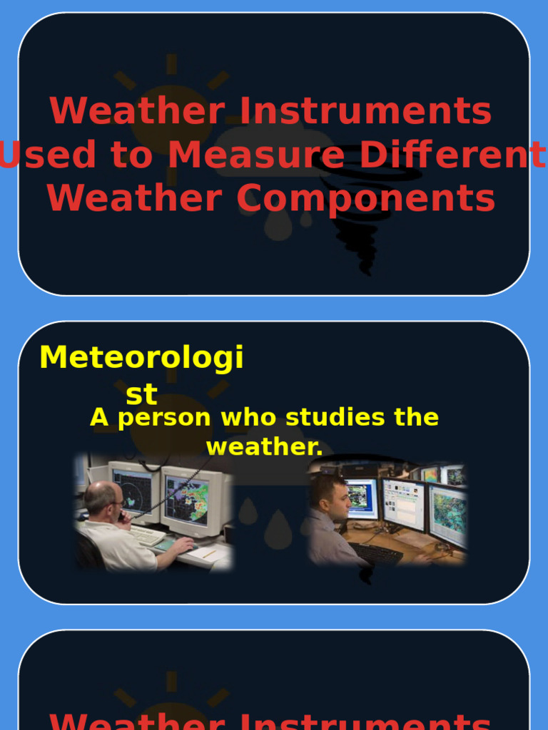 Different Weather Instrument | PDF