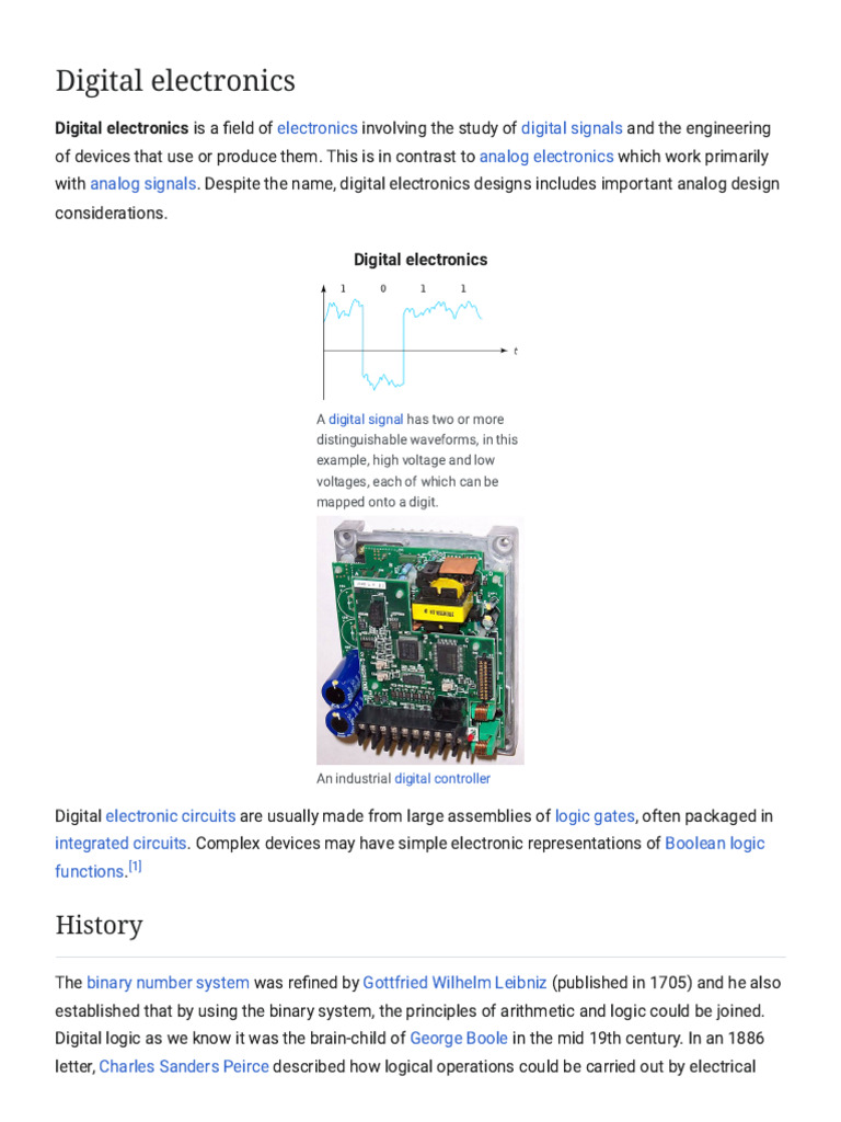 Digital Electronics - Wikipedia | PDF | Digital Electronics | Logic Gate