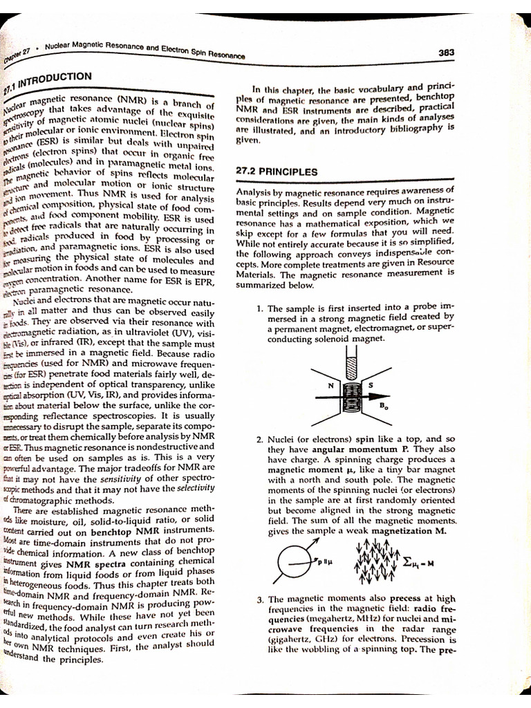 NMR Spectroscopy in Food Analysis | PDF