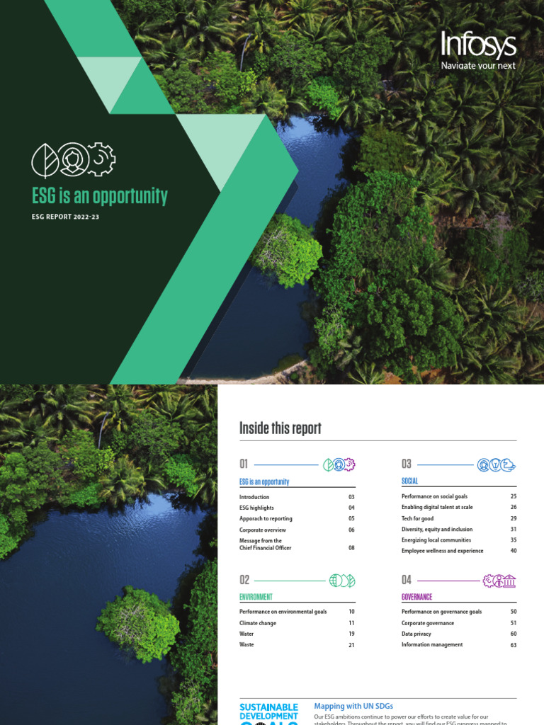 Infosys ESG Report 2022-23 Overview | PDF | Climate Change Mitigation ...