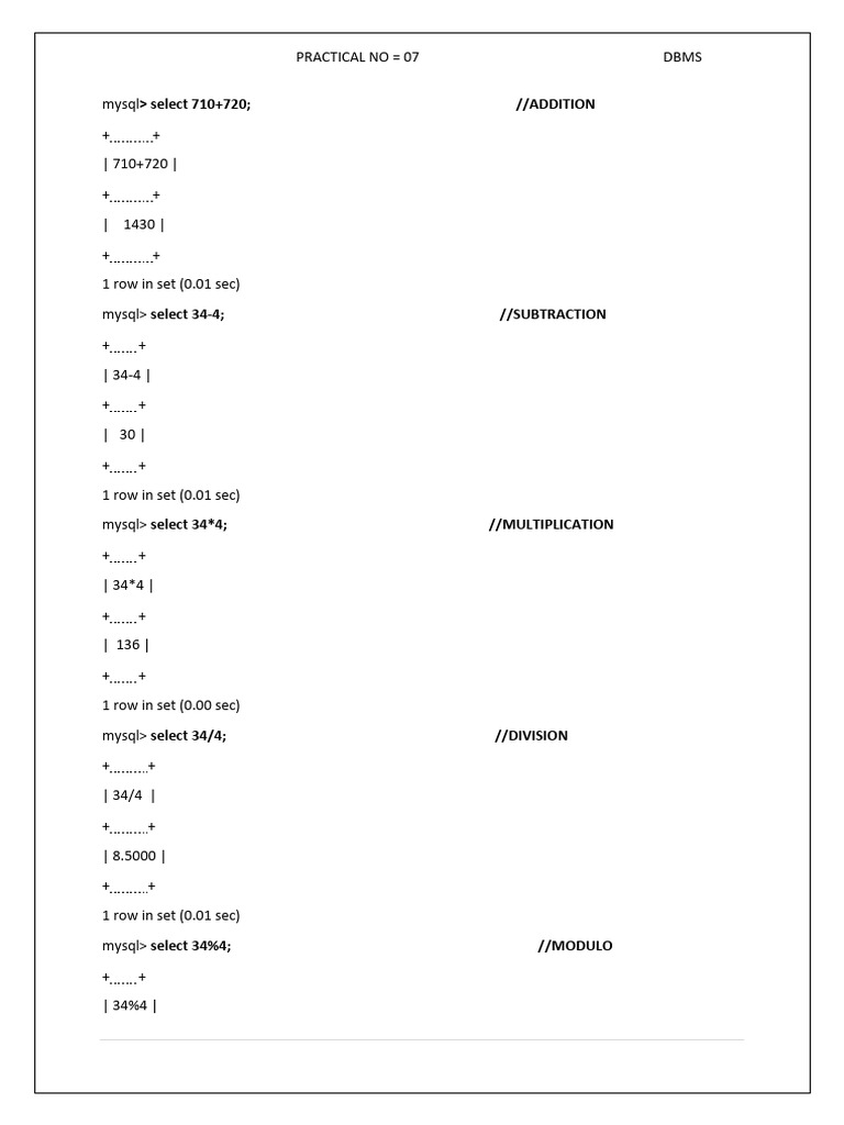 DMS Practical-7 Final | PDF
