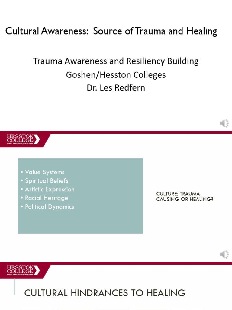Cultural Trauma and Healing Dynamics | PDF | Mind | Psychological ...
