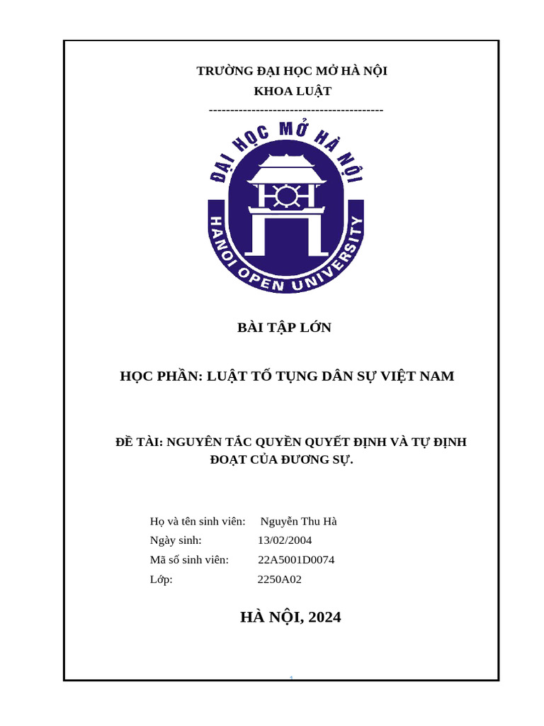 BTL MÃ N LUáº T TTDS | PDF