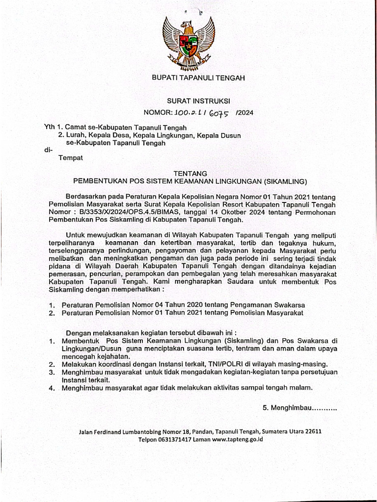 Surat Intruksi | PDF