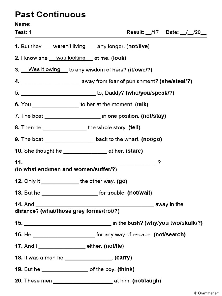 Past Conti Exercise | PDF