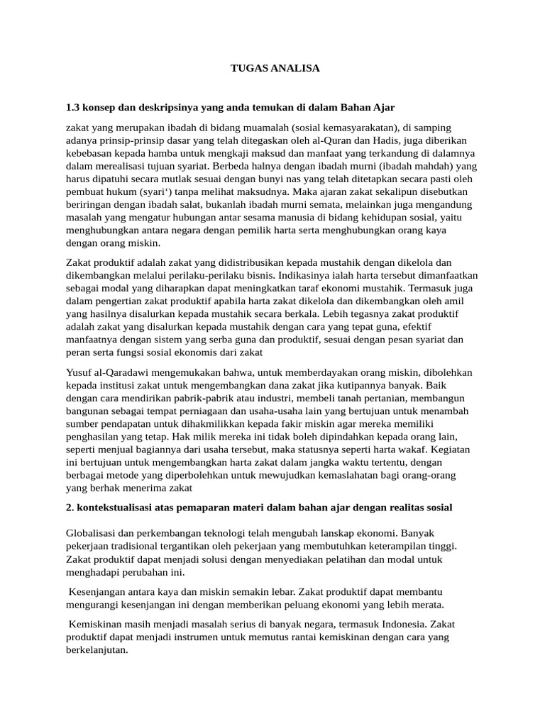 Tugas Analisa | PDF