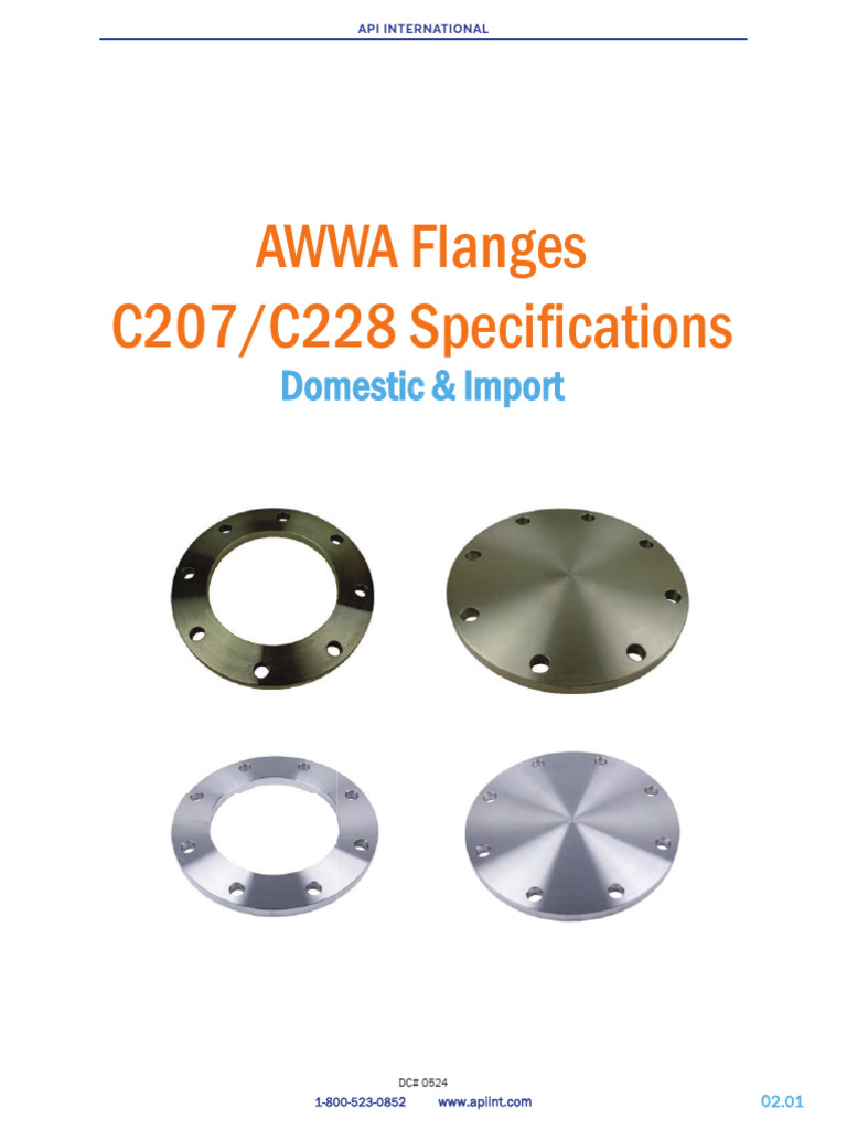 AWWA C207 C228 Flanges Spec Sheet - 11 7 24 | PDF