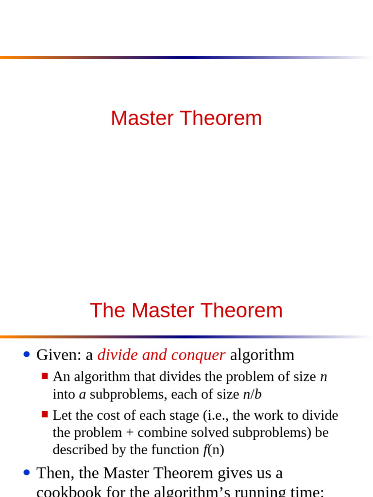 04 - Master Theorem | PDF