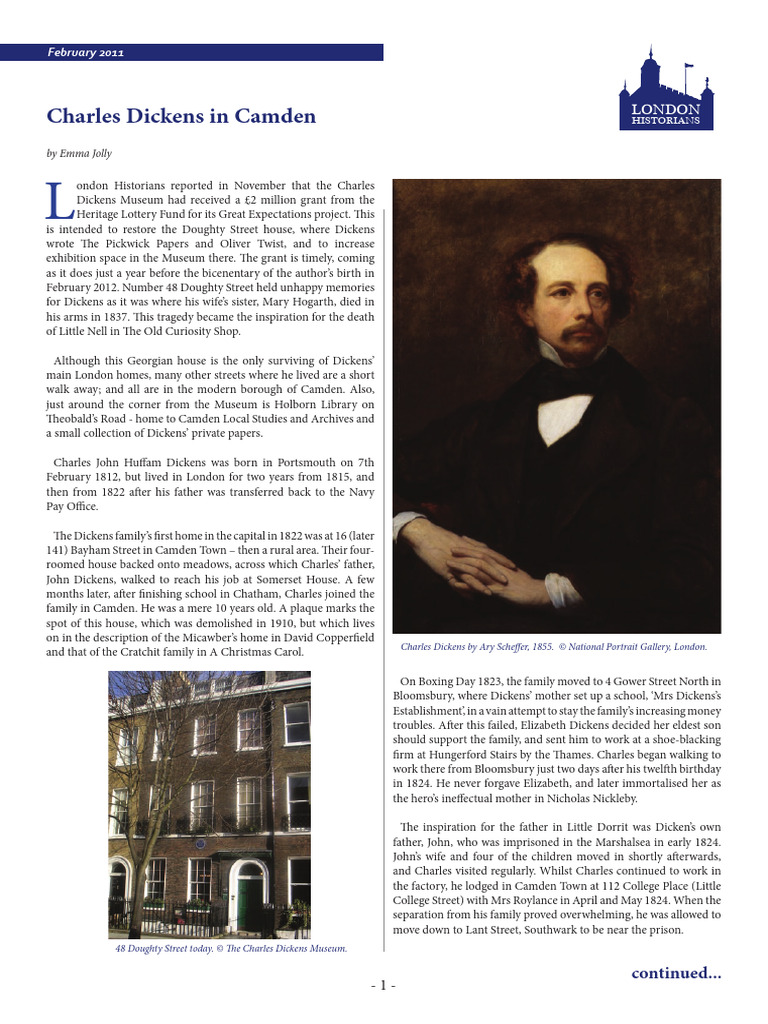 Charlesdickens in Camden 2 | PDF | Charles Dickens | Victorian Literature