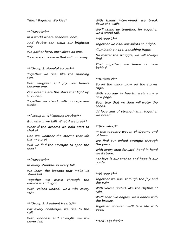 Choral Reading | PDF