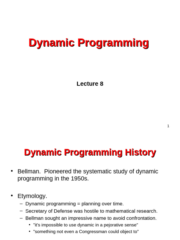 Dynamic Programming Overview and Applications | PDF | Dynamic Programming | Matrix (Mathematics)