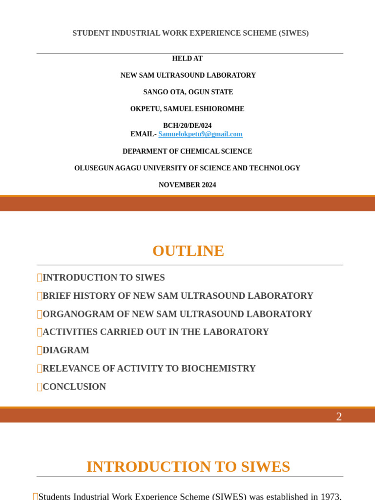 SIWES Report: New Sam Ultrasound Lab | PDF | Cholesterol | High Density ...