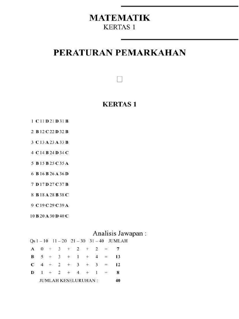 Trial Skema K1 Matematik SPM 2024 - Kedah | PDF