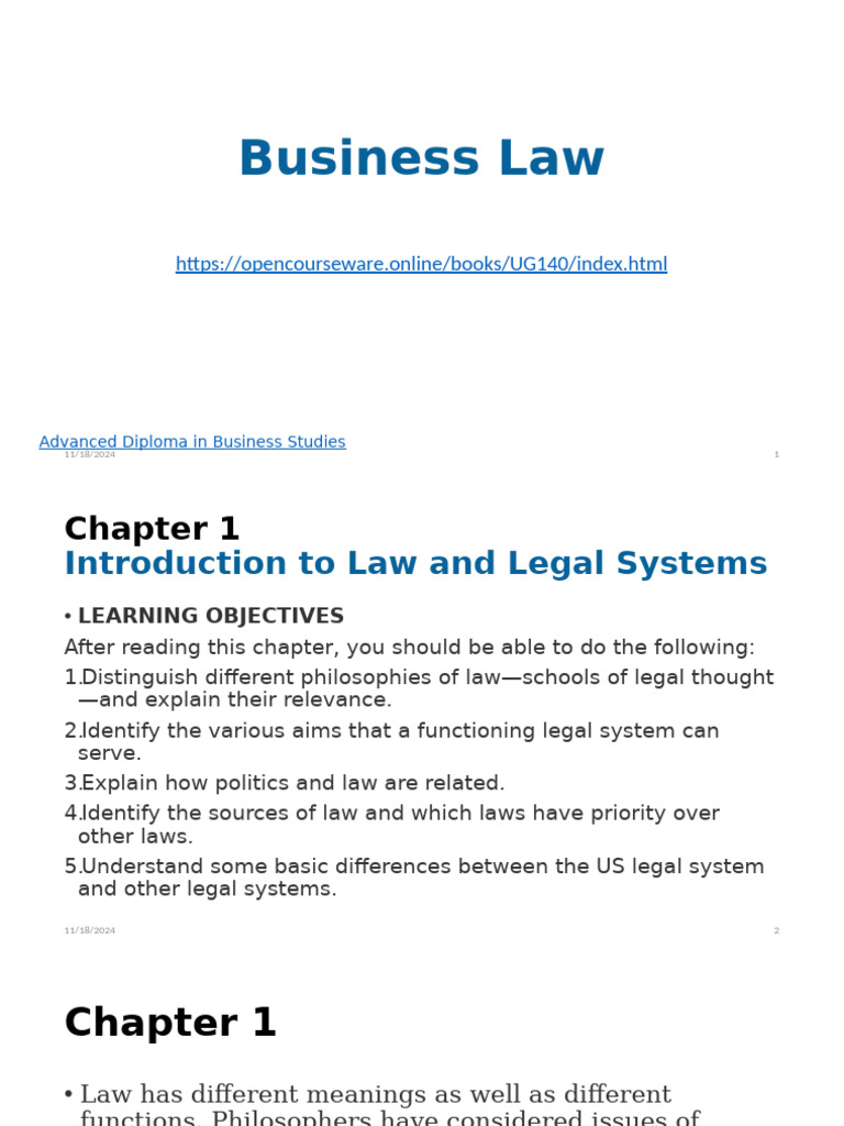 Introduction to Law and Legal Systems | PDF | Common Law | Precedent