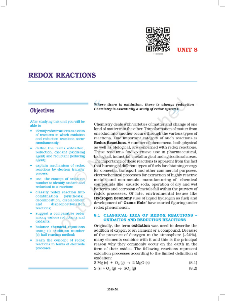 REDOX - Chap - 08 | PDF