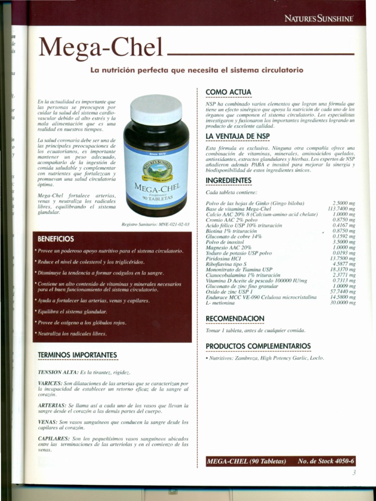 Mega - Chel | PDF | Magnesio | Sistema circulatorio