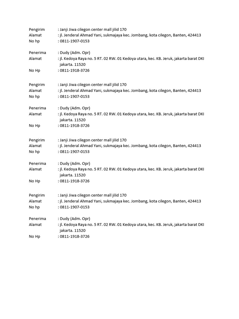 Alamat Jadi 2222222 | PDF