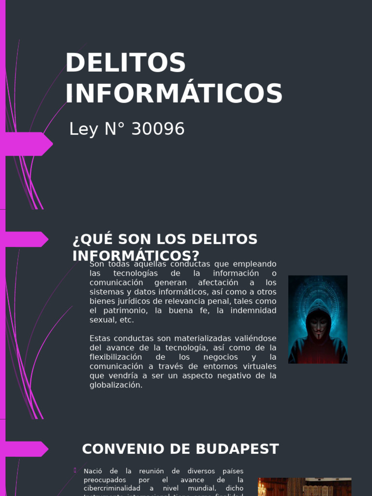 Delitos Informáticos en Perú: Ley 30096 | PDF | Cibercrimen