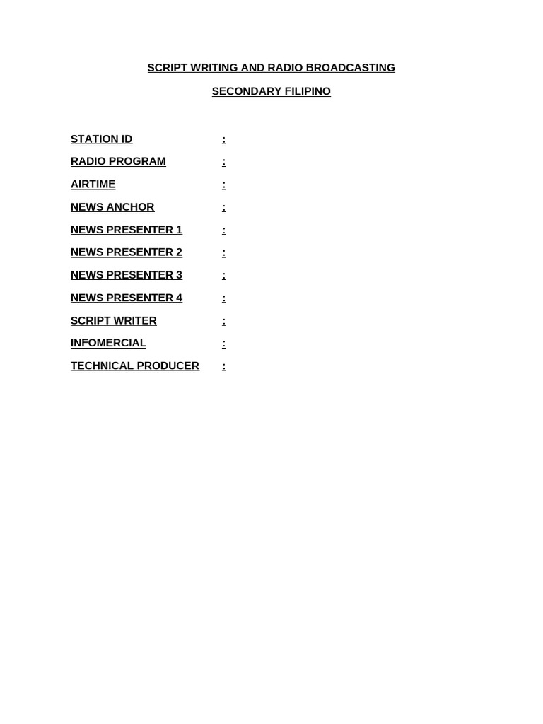 Template Script-Writing | PDF