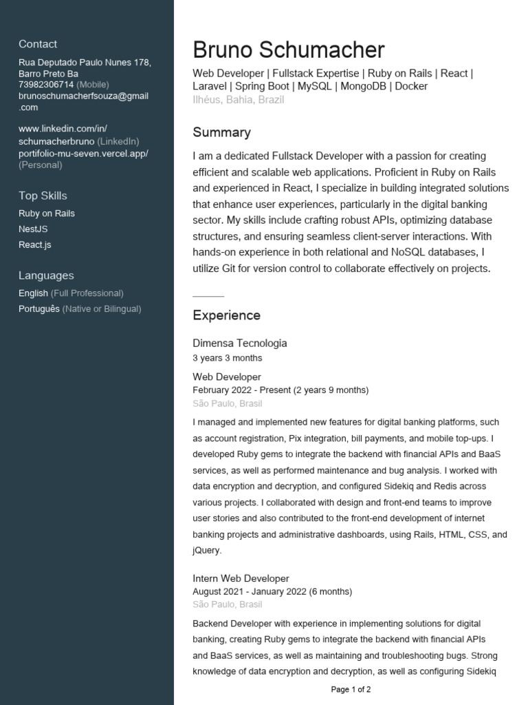 Profile | PDF | Ruby On Rails | Software Development