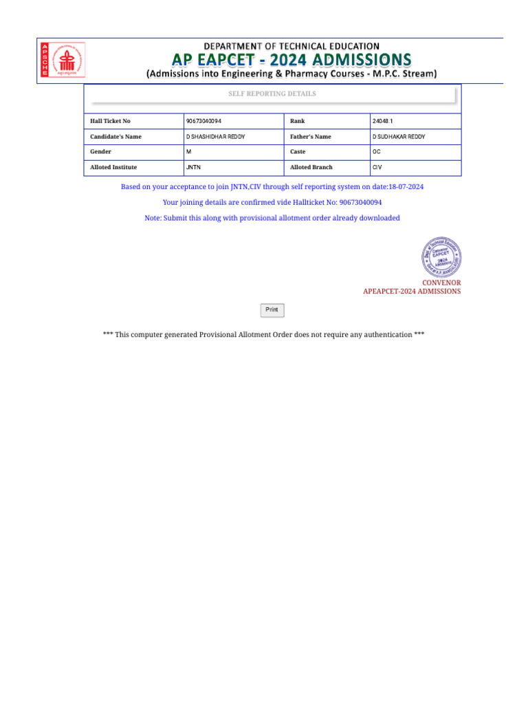 Self Reporting | PDF