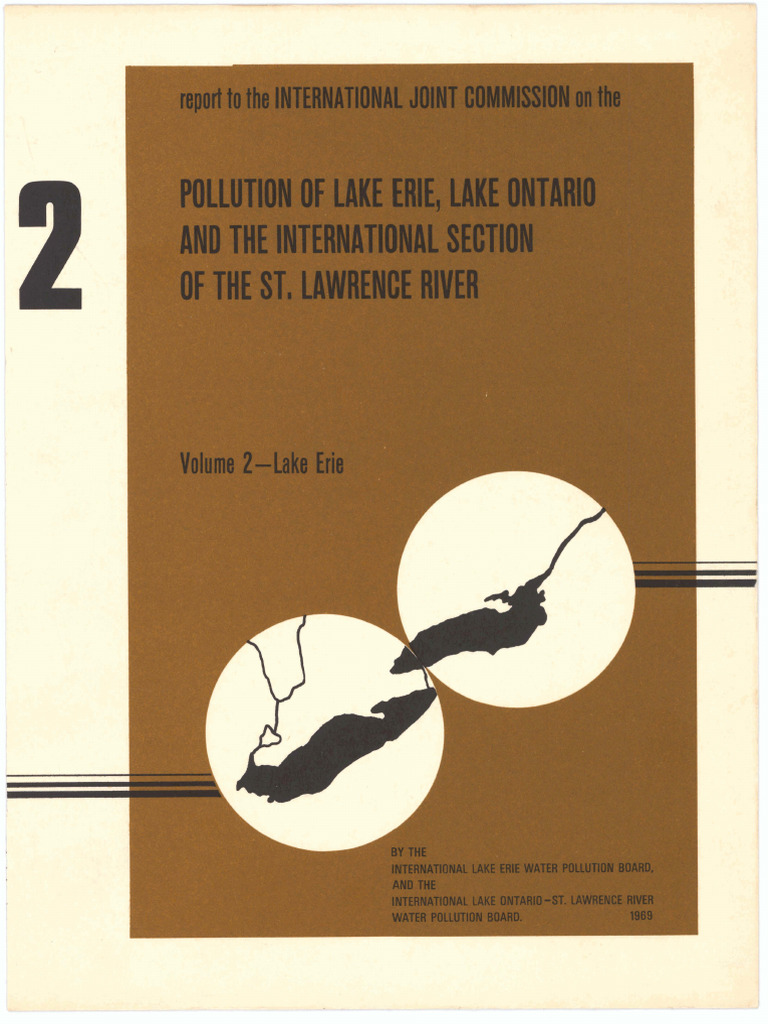 Pollution of Lake Erie Lake Ontario and The International Section of ...