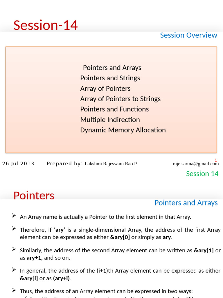 Dsa Session14 Pdf Pointer Computer Programming Integer 9001