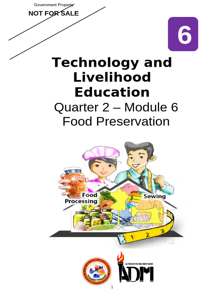 TLE6 Q2 Mod6 FoodPreservation Version3 | PDF | Food Preservation | Pickling