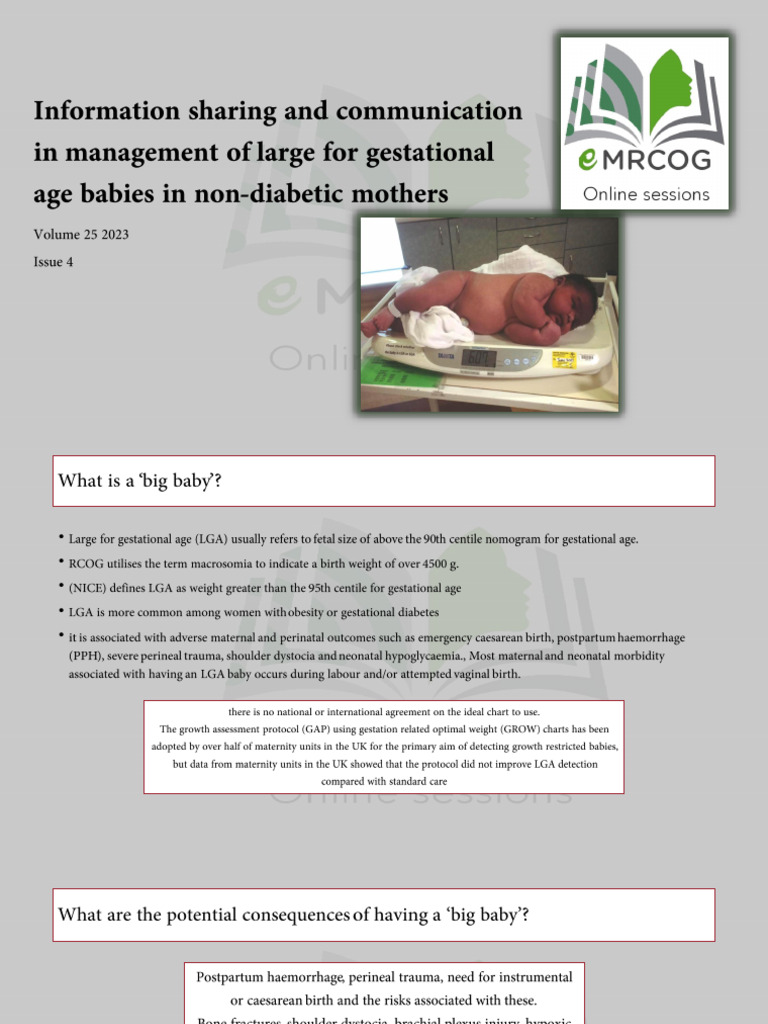 Management of LGA Babies, TOG | PDF
