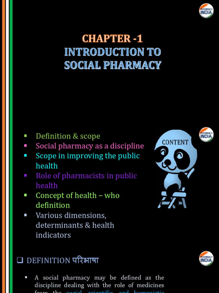 Chapter 1 Part 1 Social Pharmacy Dip. 1ST Yr | PDF