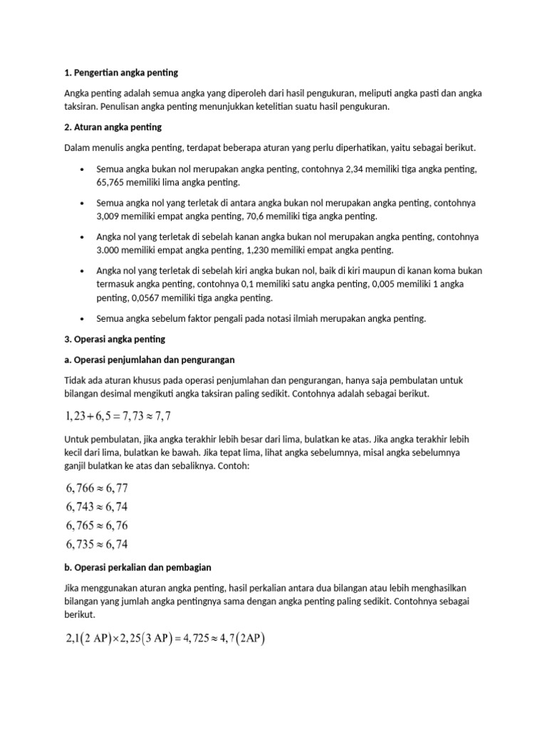 Panduan Lengkap Angka Penting | PDF | Karier & Perkembangan | Metode ...