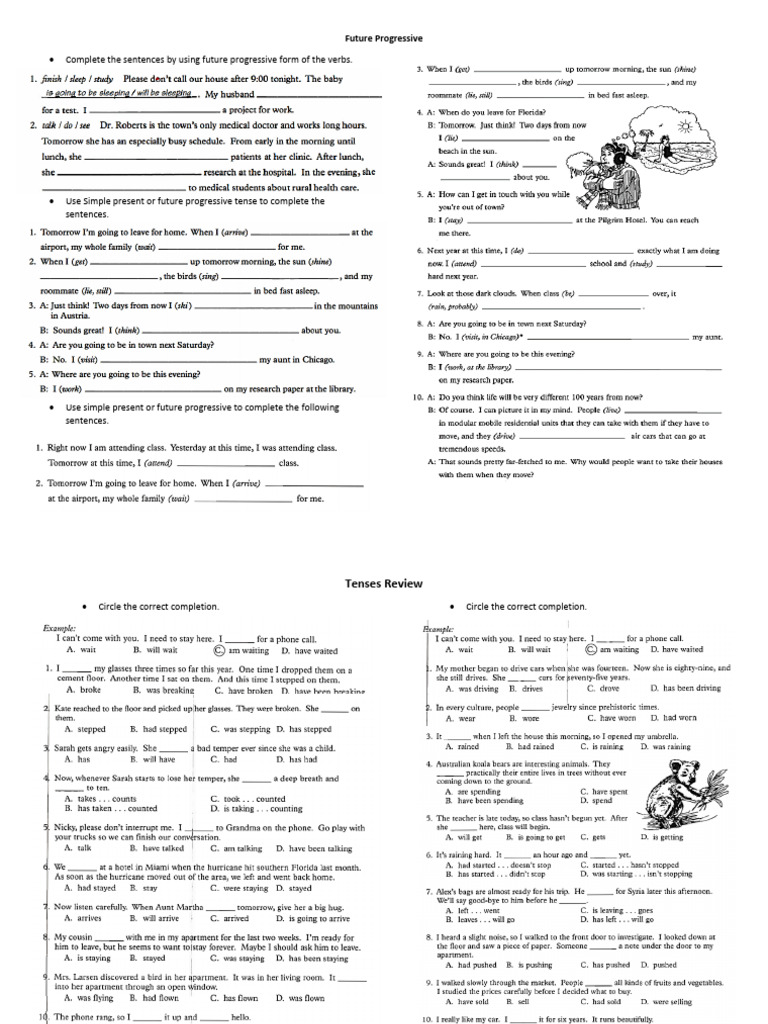 Future Progressive | PDF | Language Arts & Discipline