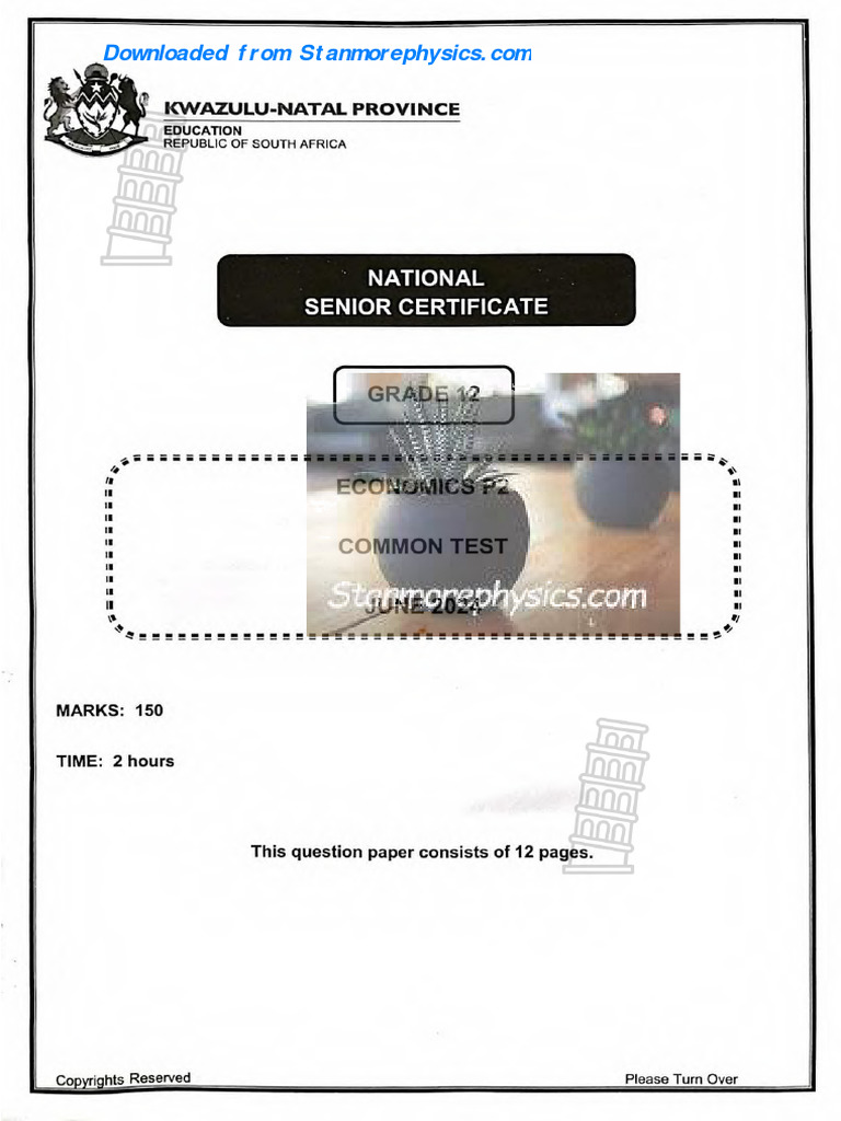 KZN Economics Grade 12 June 2024 P2 and Memo | PDF | Monopoly | Profit ...