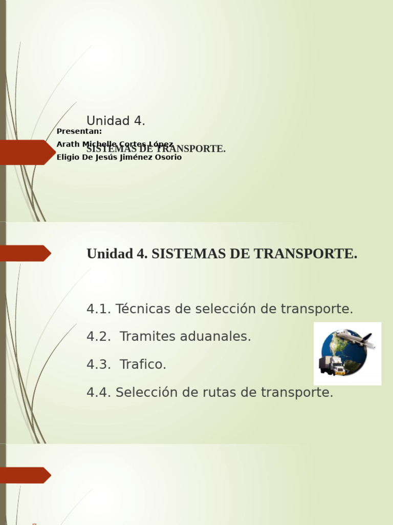 Unidad 4. Sistemas de Transporte - PRIMERA CORRECION - PG45. | PDF ...