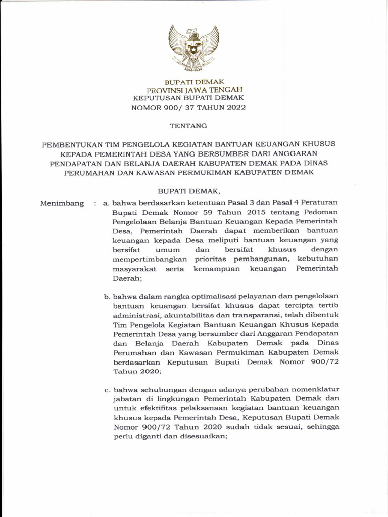 SK Tim Pengelola BKK 2023 | PDF