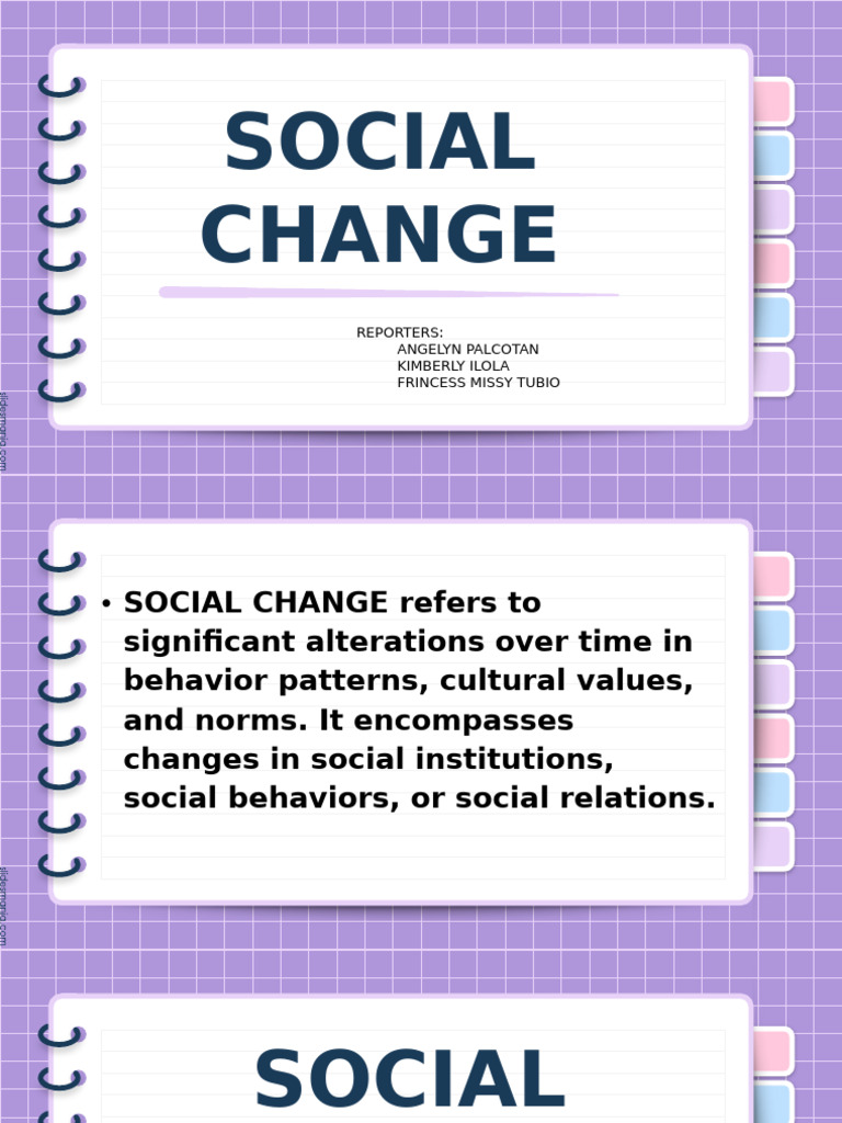 Social Change | PDF | Evolution | Society