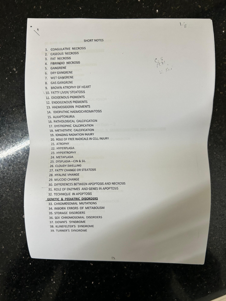 Short Notes | PDF | Anemia | Inflammation