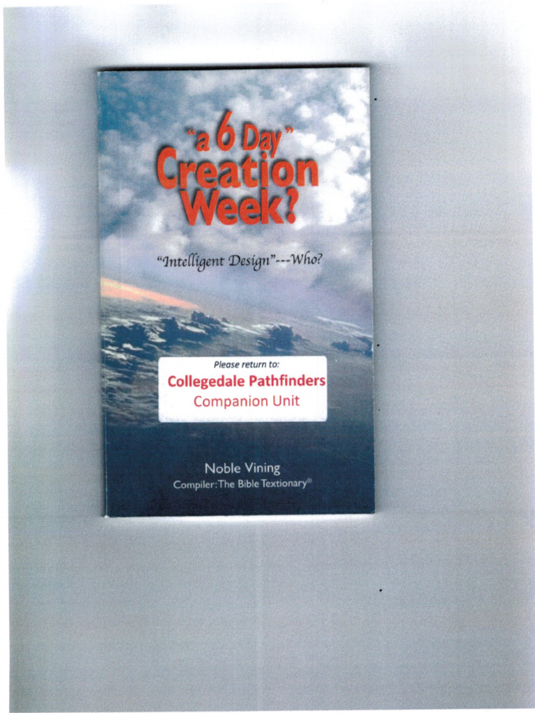 A Six Day Creation Week Book | PDF