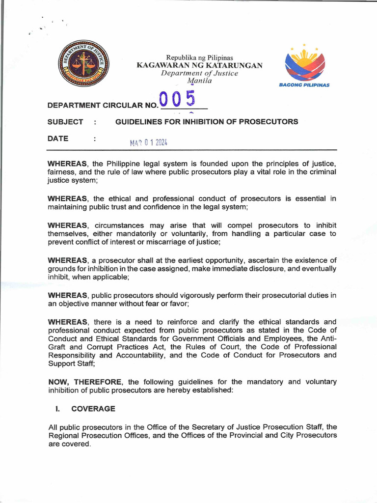 DC 005 | PDF | Prosecutor | Judicial Disqualification