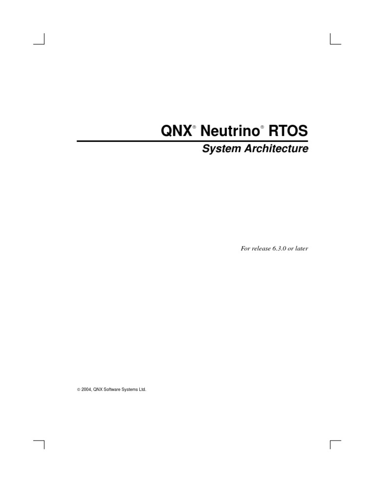 Sistemul Arhitectural QNX | PDF | Operating System | Thread (Computing)