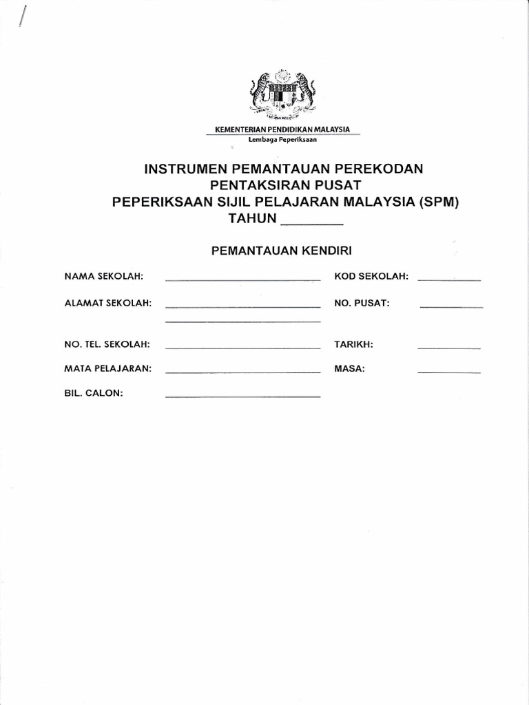Instrumen Pemantauan PBS | PDF