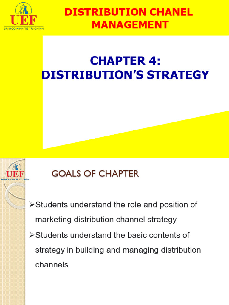 Chapter 4 - Distribution's Strategy | PDF | Marketing | Competitive Advantage
