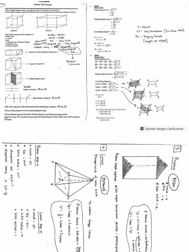 Cube, Cuboid, Prism, Pyramid | PDF