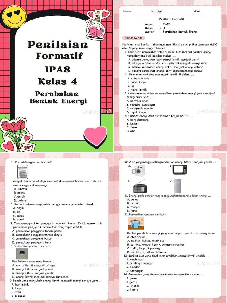Ulangan Formatif Energi 4B | PDF