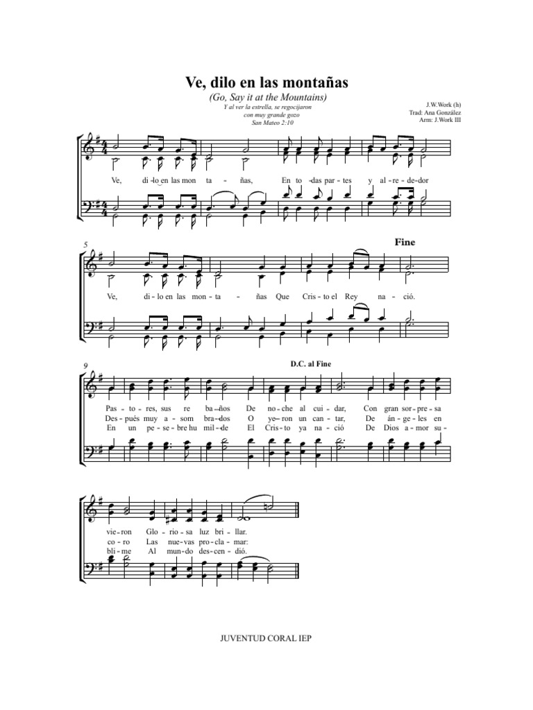 Ve, Dilo en Las Montañas | PDF